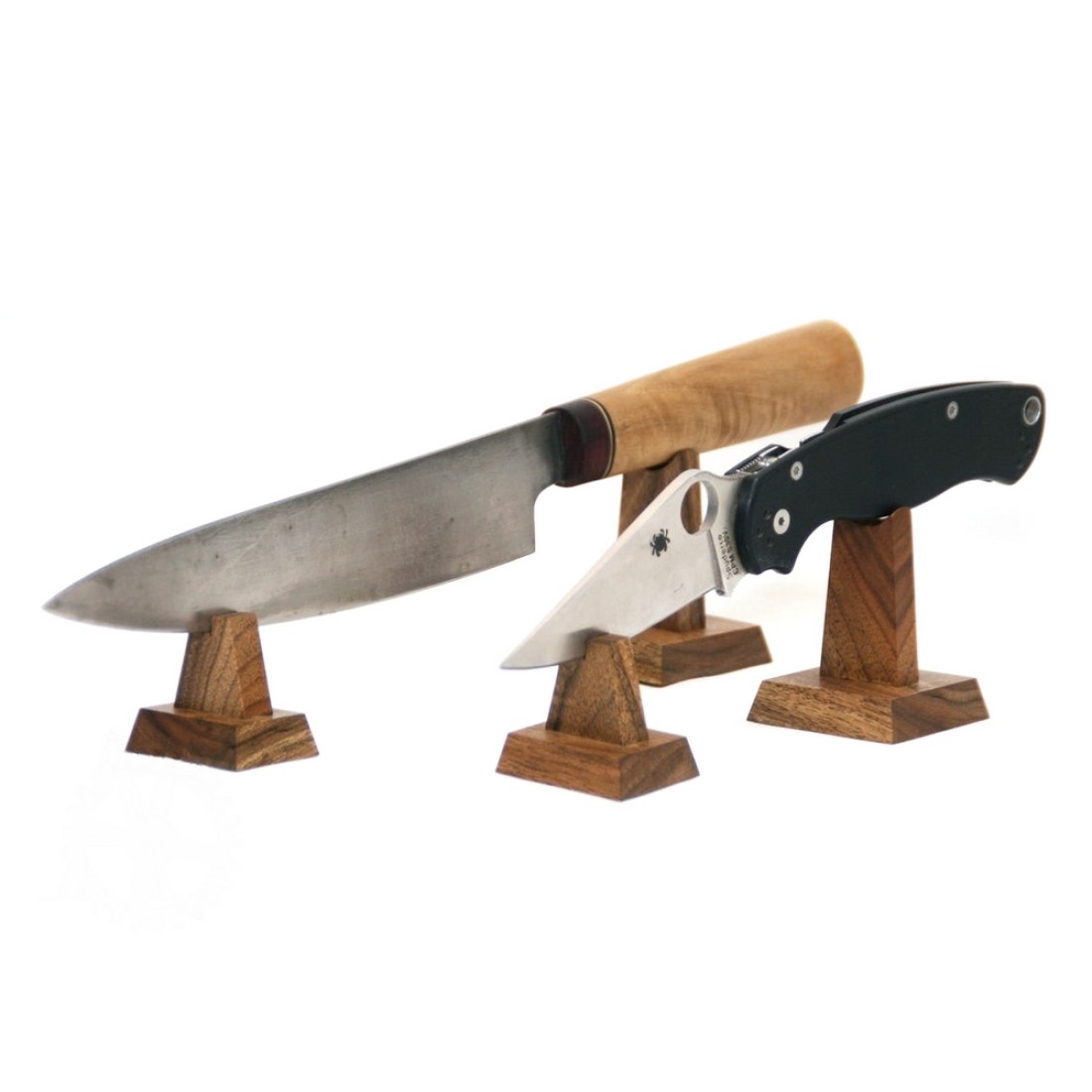 Kişiye Özel - Ahşap Knife Tasarım Bıçak Standı Saat, Tasarım Saat ...